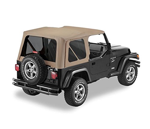 Bestop® 51180-33 Dark Tan Replace-a-Top Soft Top Tinted Windows-No door skins included-No frame hardware included- 1997-2002 Jeep Wrangler