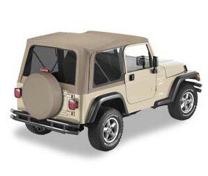 Bestop® 51180-33 Dark Tan Replace-a-Top Soft Top Tinted Windows-No door skins included-No frame hardware included- 1997-2002 Jeep Wrangler