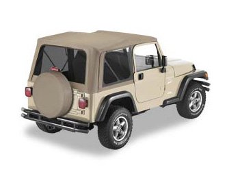 Bestop® 51180-33 Dark Tan Replace-a-Top Soft Top Tinted Windows-No door skins included-No frame hardware included- 1997-2002 Jeep Wrangler