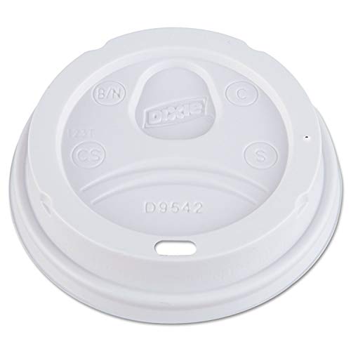 Dixie D9542W Dome Lid for 10-16 Ounce PerfecTouch Cups and 12-20 Ounce Paper Hot Cups, White 100 Lids