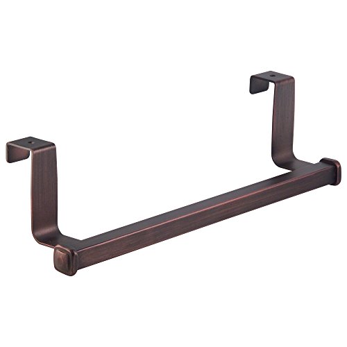 iDesign Marcel Steel Over-the-Cabinet Towel Bar - 9.7" x 2.4" x 5.6", Bronze