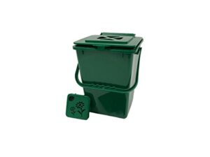 exaco eco 2000 kitchen compost pail, 2.4 gallon, basic green