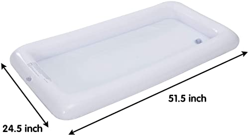 GGI 2 Pack Inflatable Serving Bar Salad Bar With Drain Plug for Picnics, Buffet, Pool Parties