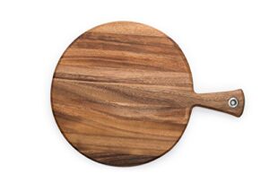 ironwood gourmet round provencale paddle round, acacia wood 0.5 x 12 x 16 inches