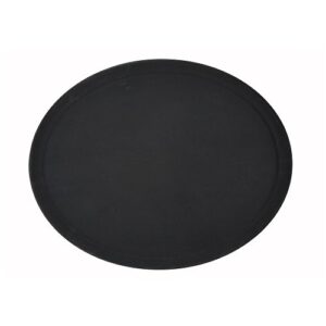 winco easy hold oval tray, 22-inch by 27-inch, black