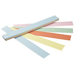 pacon – ase pacon sentence strips, 24 x 3 inches, assorted colors, 100/pack (pac5165)