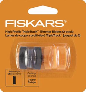 fiskars 01-001555j tripletrack high profile replacement blades cut/score style i, 1.5×1.5×1 inch, black and orange