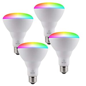 bazz smart home wi-fi rgb 10w led br30 bulb (4-pack)