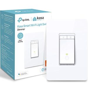 kasa smart dimmer switch hs220, single pole, needs neutral wire, 2.4ghz wi-fi light switch works with alexa and google home, ul certified, no hub required