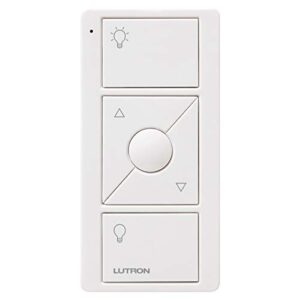 lutron pico smart remote control for caséta smart dimmer switch | pj2-3brl-wh-l01r | white