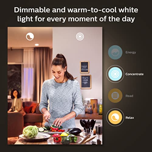 Philips Hue White A19 Medium Lumen Smart Bulb, 1100 Lumens, Bluetooth & Zigbee Compatible (Hue Hub Optional), Works with Alexa & Google Assistant, A Certified for Humans Device, 1 Bulb