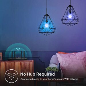 Kasa Smart Light Bulbs, Full Color Changing Dimmable Smart WiFi Bulbs Compatible with Alexa and Google Home, A19, 9W 800 Lumens,2.4Ghz only, No Hub Required, 4-Pack, multicolor (KL125P4)