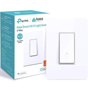 kasa smart 3 way switch hs210, needs neutral wire, 2.4ghz wi-fi light switch works with alexa and google home, ul certified, no hub required , white