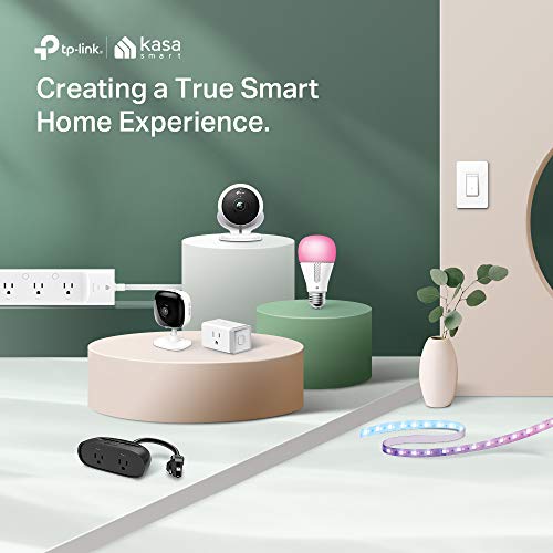 Kasa Smart Light Bulbs that works with Alexa and Google Home, Dimmable Smart LED Bulb, A19, 9W, 800Lumens, Soft White(2700K), CRI≥90, WiFi 2.4Ghz only, No Hub Required, 4-Pack(KL110P4)