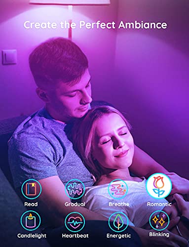 Govee LED Light Bulb Dimmable, Music Sync Color Changing Light Bulbs, A19 7W 60W Equivalent, No Hub Required Multicolor Bluetooth Light Bulbs with App Control for Party Home (Don't Support WiFi/Alexa)