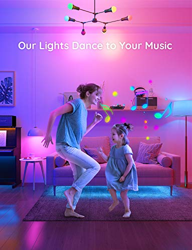 Govee LED Light Bulb Dimmable, Music Sync Color Changing Light Bulbs, A19 7W 60W Equivalent, No Hub Required Multicolor Bluetooth Light Bulbs with App Control for Party Home (Don't Support WiFi/Alexa)