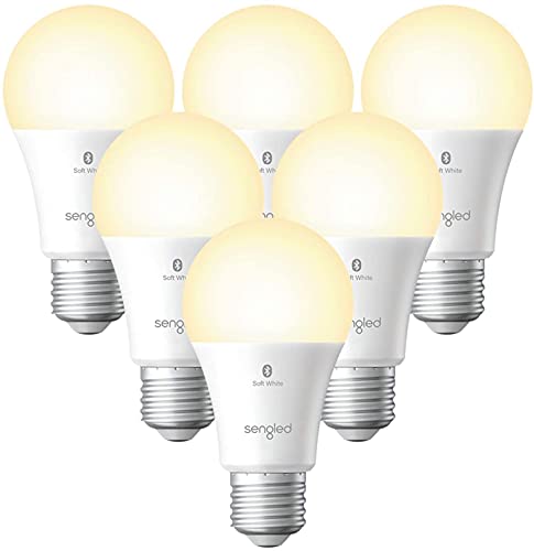 Sengled Alexa Light Bulb Bluetooth Mesh, Smart Bulbs That Work with Alexa Only, Dimmable LED Bulb E26 A19, 60W Equivalent Soft White 800LM, High CRI/Brightness, 6 Pack