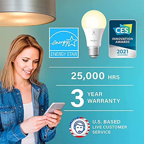 Sengled Alexa Light Bulb Bluetooth Mesh, Smart Bulbs That Work with Alexa Only, Dimmable LED Bulb E26 A19, 60W Equivalent Soft White 800LM, High CRI/Brightness, 6 Pack