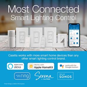 Lutron Caséta Wireless Smart Lighting Switch for All Bulb Types or Fans | PD-6ANS-WH | White