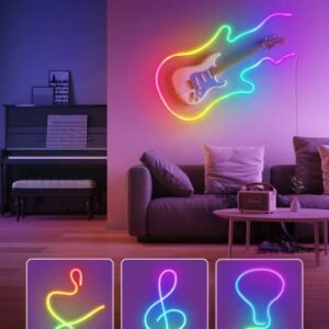 Govee Neon Rope Lights, RGBIC Rope Lights with Music Sync, DIY Design, Works with Alexa, Google Assistant, Gaming Lights, 10ft LED Strip Lights for Bedroom Living Room Decor (Not Support 5G WiFi)