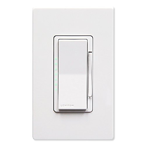 Leviton DZ6HD-1BZ Decora Smart 600W Dimmer with Z-Wave Technology, Ivory, 1-Pack, White/Light Almond