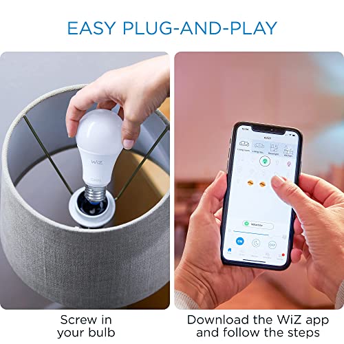 WiZ Connected Color 60W A19 Smart WiFi Light Bulb, 16 Million Colors, Compatible with Alexa and Google Home Assistant, No Hub Required, 1 Bulb