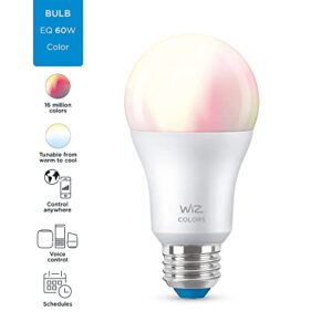 WiZ Connected Color 60W A19 Smart WiFi Light Bulb, 16 Million Colors, Compatible with Alexa and Google Home Assistant, No Hub Required, 1 Bulb