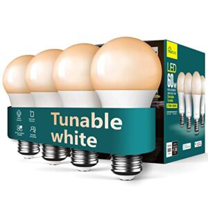 treatlife smart light bulbs, wifi led light bulb, dimmable smart bulb works with alexa, google home, smartthings, warm white& cool white(2700k-6500k), 2.4ghz, 800lm, e26, a19, 9w, no hub required