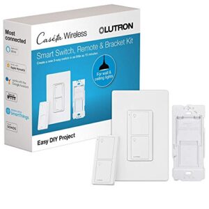 lutron caseta switch & remote-wireless control | 3-way switch | compatible with alexa, apple homekit, and the google assistant | p-pkg1ws-wh | white