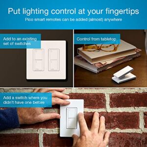 Lutron Caseta Switch & Remote-Wireless Control | 3-Way Switch | Compatible with Alexa, Apple HomeKit, and the Google Assistant | P-PKG1WS-WH | White