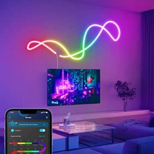 Govee Neon Rope Lights RGBIC, 16.4ft LED Strip Lights Music Sync, Customizable DIY Design, Works with Alexa Google Assistant, Personalized Neon Lights for Gaming Room Wall Decor (Not Support 5G WiFi)