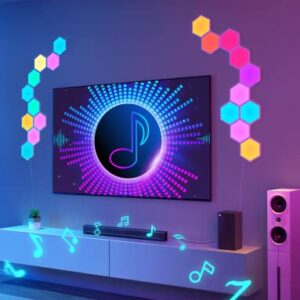 Govee Glide Hexa Light Panels, RGBIC LED Hexagon Wall Lights, Wi-Fi Smart Home Decor Creative Lights with Music Sync, Works with Alexa Google Assistant for Living Room, Bedroom, Gaming Rooms,10 Pack