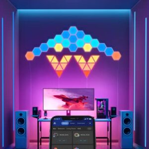 Govee Glide Hexa Light Panels, RGBIC LED Hexagon Wall Lights, Wi-Fi Smart Home Decor Creative Lights with Music Sync, Works with Alexa Google Assistant for Living Room, Bedroom, Gaming Rooms,10 Pack