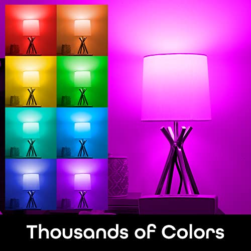 Geeni Prisma Plus 800 WiFi LED Smart Light Bulb (4-Pack), 2700-6500K Tunable Hue White to RGB, Dimmable, A19 60W, No Hub Required, Light Bulb Compatible with Alexa, Google Assistant