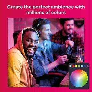 innr Color Smart Bulb A19, Works with Philips Hue, Alexa, Hey Google, SmartThings (Hub Required), Zigbee, Lights, Dimmable RGBW LED Light Bulbs A19 with E26 Base, 60W Equivalent, 2-Pack, AE 280 C-2