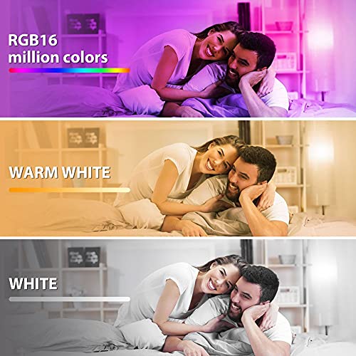 LAPURETE'S Alexa Smart Light Bulbs, Lapurete's LED RGBCW Color Changing,85W Equivalent E26 9W WiFi Led Bulb , Work with Google Home Amazon Echo, 2.4Ghz WiFi Only, No Hub Required 4 Pack