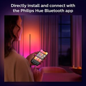 Philips Hue Gradient Signe Floor Lamp, Compatible with Alexa, Apple HomeKit and Google Assistant, Black