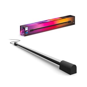 philips hue play gradient light tube, compact, black, surround lighting (sync with tv, music and gaming), hue hub & hue sync box required