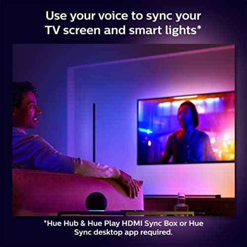 Philips Hue Play Gradient Light Tube, Compact, Black, Surround Lighting (Sync with TV, Music and Gaming), Hue Hub & Hue Sync Box Required