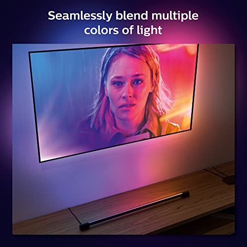 Philips Hue Play Gradient Light Tube, Compact, Black, Surround Lighting (Sync with TV, Music and Gaming), Hue Hub & Hue Sync Box Required