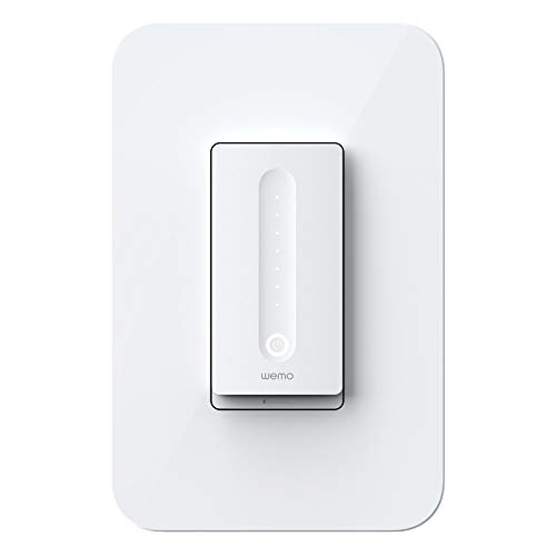 WeMo - WDS060 Wemo WiFi Smart Dimmer Switch (Dim + Control Lights from Anywhere w/App, Voice Control w/Alexa, Google Assistant, Apple HomeKit)