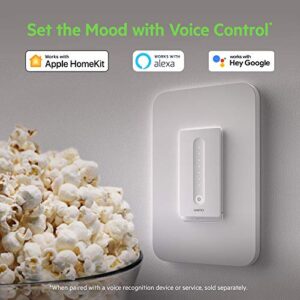 WeMo - WDS060 Wemo WiFi Smart Dimmer Switch (Dim + Control Lights from Anywhere w/App, Voice Control w/Alexa, Google Assistant, Apple HomeKit)