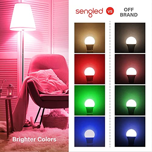 Sengled Zigbee Smart Light Bulbs, Smart Hub Required, Works with SmartThings and Echo with Built-in Hub, Voice Control with Alexa and Google Home, Color Changing 60W Eqv. A19 Alexa Light Bulb, 6 Pack