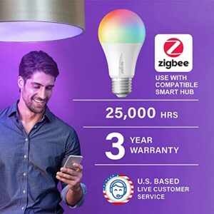 Sengled Zigbee Smart Light Bulbs, Smart Hub Required, Works with SmartThings and Echo with Built-in Hub, Voice Control with Alexa and Google Home, Color Changing 60W Eqv. A19 Alexa Light Bulb, 6 Pack