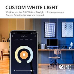 Sunco Lighting BR30 Alexa Smart Flood Light Bulbs Color Changing LED Recessed WiFi Bulb, 8W, RGBCW, Dimmable, 650 LM, Compatible with Alexa & Google Assistant, E26 Base, No Hub Required 6 Pack