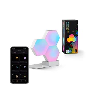 cololight hexagon lights, wall light for room decor, night light, music sync led gaming light, app control cool rgb lights for bedroom decoration, work with alexa&google 3pcs pro