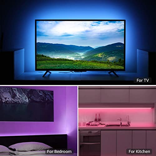 Smart LED Lights for TV - 6.56FT TV LED Backlights Work with Alexa and Google Assistant, App and Voice Control Strip Lights for 32-65 inch TVs, Computer, Bedroom, 16 Million RGB DIY Colors