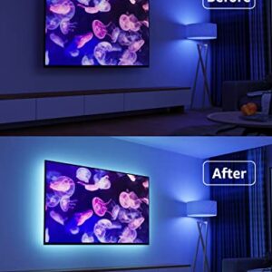 Smart LED Lights for TV - 6.56FT TV LED Backlights Work with Alexa and Google Assistant, App and Voice Control Strip Lights for 32-65 inch TVs, Computer, Bedroom, 16 Million RGB DIY Colors