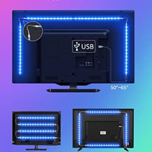 Smart LED Lights for TV - 6.56FT TV LED Backlights Work with Alexa and Google Assistant, App and Voice Control Strip Lights for 32-65 inch TVs, Computer, Bedroom, 16 Million RGB DIY Colors