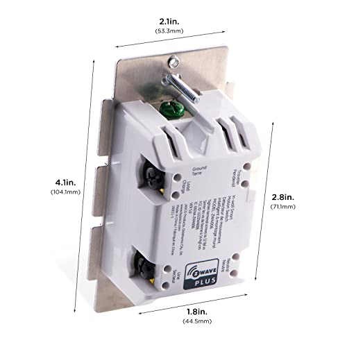 Enbrighten Z-Wave Plus Smart Motion Sensor Light Switch, On/Off, Vacancy / Occupancy Sensor, Includes White and Lt. Almond, Zwave Hub Required, Works with SmartThings, Wink, and Alexa, 26931